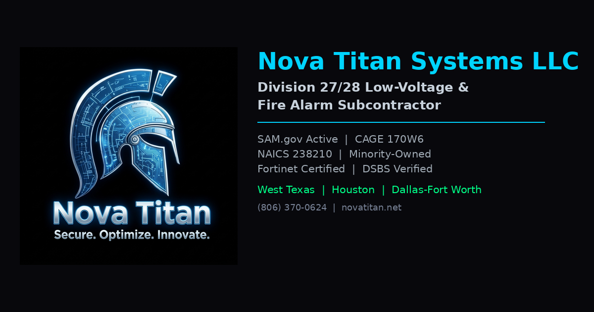Division 27/28 Low-Voltage Contractor | West Texas & Houston | Nova ...